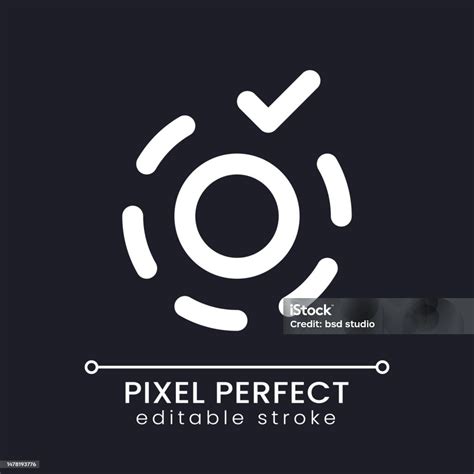 어두운 테마에 대한 호흡 애니메이션 효과 픽셀 완벽한 흰색 선형 Ui 아이콘 적용 개념에 대한 스톡 벡터 아트 및 기타 이미지 개념 검은색 그래픽 사용자 인터페이스