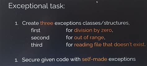 Solved Exceptional Task 1 Create Three Exceptions