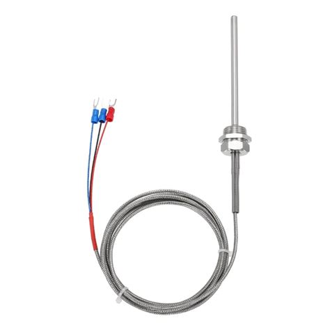 Pt100 Rtd Thermocouple Stainless Steel Npt12 50 To 500c 66ft 6x100mm
