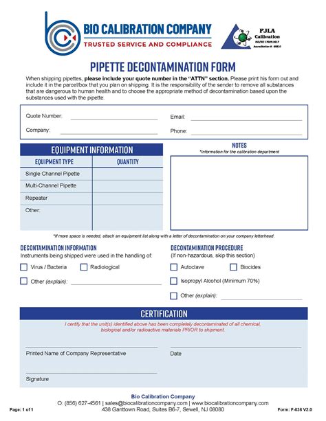 Decontamination Bio Calibration Company Inc