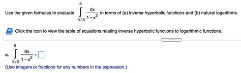 solved 6 dx use the given formulas to evaluate s in terms of