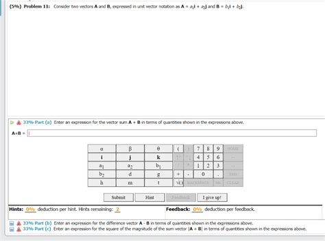 Solved Problem Consider Two Vectors A And B Chegg Com