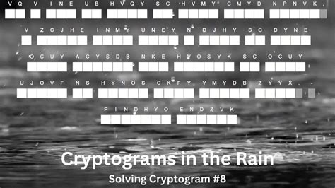 A Perfect Day For Solving Cryptograms Solving Cryptogram 8 Youtube
