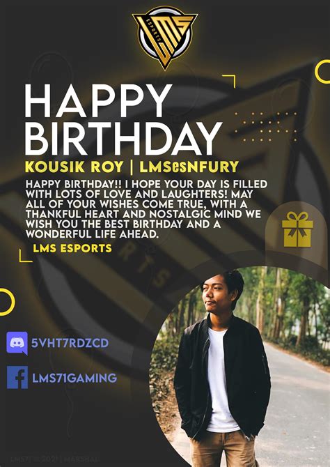 lms e sports happy birthday kousik roy lmsesnfury we facebook