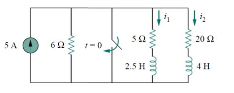 solved find the currents i1 t and i2 t for the following
