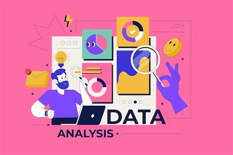 Premium Vector Modern Flat Line Concept Of Data Analysis