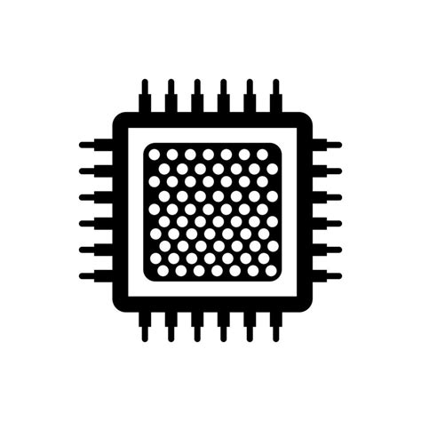 Chip Vector Icon Microchip Illustration Symbol Cpu Sign Core Logo 23731395 Vector Art At