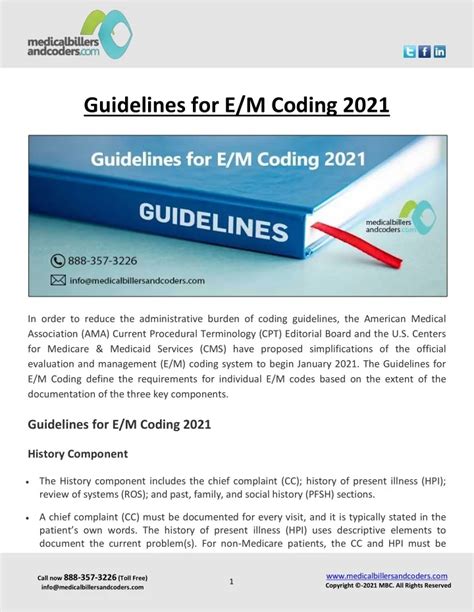 Ppt Guidelines For Em Coding 2021 Powerpoint Presentation Free