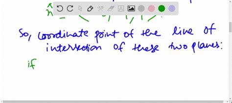 SOLVED A Find Parametric Equations For The Line Of Intersection Of The Planes And B Find The