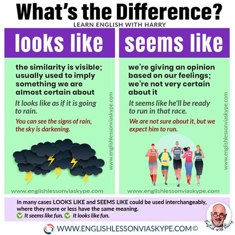 Difference Between SEEM LOOK And APPEAR Learn English With Harry