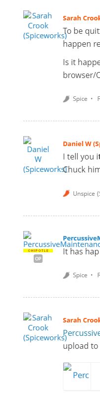 profile pic avatar not displaying on spiceworks community spiceworks