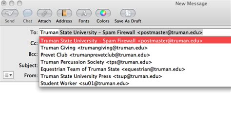 Configuring Automatic Address Completion In Mail For Mac Os X Information Technology Services