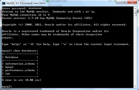 MySQL5 7数据库中为什么只有4个数据库 大数据 CSDN问答