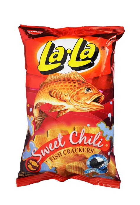Lala Fish Crackers Sweet Chilli Flavour 100g • Hallans