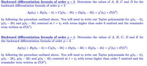 Backward Differentiation Formula Of Order P 3