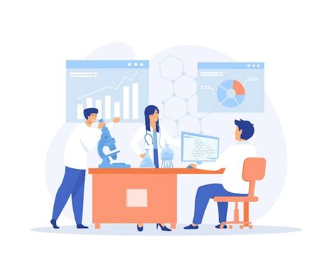 Premium Vector Medical Laboratory Professional Scientists Doctors And Chemical Researchers