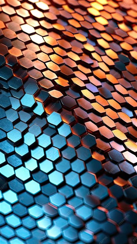 premium ai image a close up of a hexagon pattern