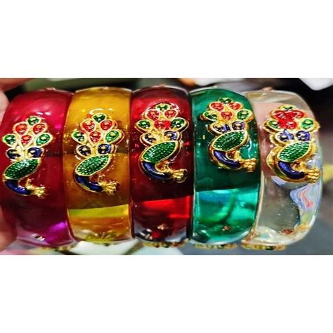 Gerkin Peacock Design Glass Bangles Set At ₹ 110 Set In Firozabad Id 2852775983262