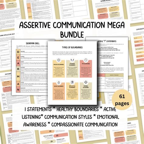 Assertiveness Communication Skills Bundle Healthy Boundaries Learn