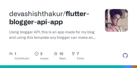 Github Devashishthakurflutter Blogger Api App Using Blogger Api This Is An App Made For My