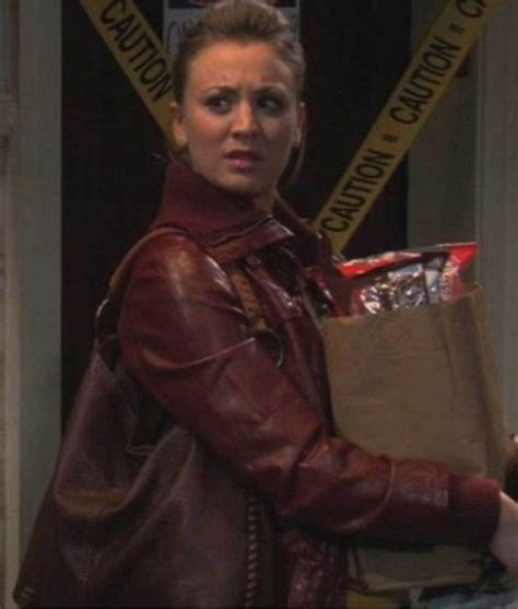 Kaley Cuoco Big Bang Theory Penny Burgundy Leather Jacket Jackets Expert