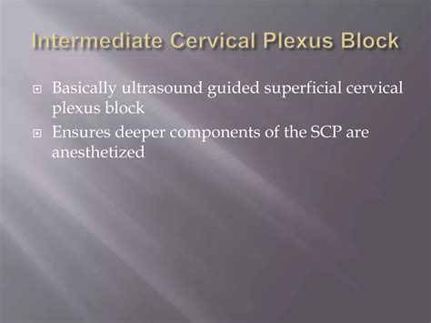 25820 Cervical Plexus Block 1 Pptx
