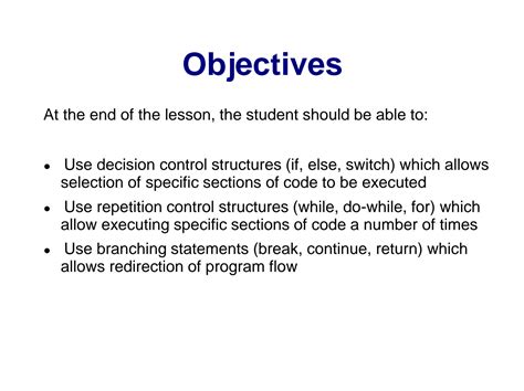SOLUTION: Lesson 4 java control structure - Studypool