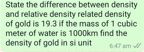 State The Difference Between Density And Relative Density Related Density