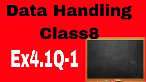 Data Handling Class8ex41q 1ncert Solutions Class8cbse Board Class8