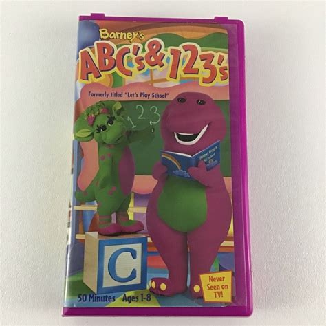 Barney Abc's & 123's VHS Tape Let's Play School - Etsy Ireland
