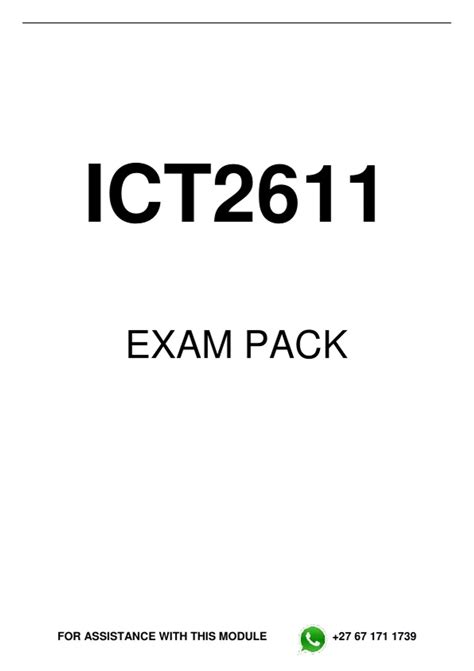 ict2611 exam pack 2025 ict2611 graphical user interface programming