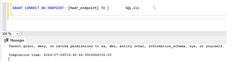 Sql Server Cannot Grant Connect Privilege On The Secondary Node Endpoint Why Database