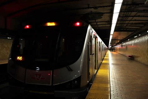 Simon St Laurent Squibber Picturing Ttc Subway Train At Spadina