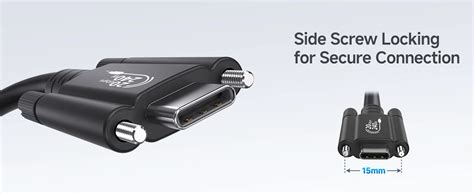 Usb4 20gbps Cable With Side Screw Locking