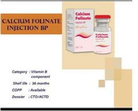 Calcium Folinate Injection At Best Price In Vadodara Gujarat Bhavya Industries