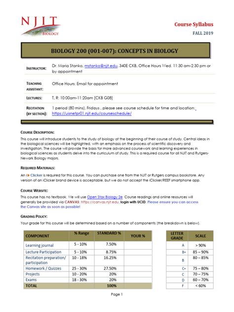 21 120 200 Njit Concepts Bio Syllabus Pdf