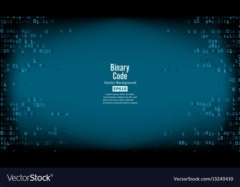 Binary Code Background High Tech Matrix Royalty Free Vector