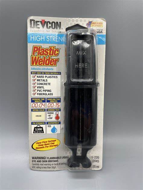 Devcon 1 Oz Plastic Welder Epoxy 22045 Cream 1 Oz Ebay