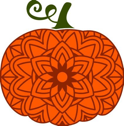 Pumpkin Mandala Halloween Decoration Free Svg File Svg Heart