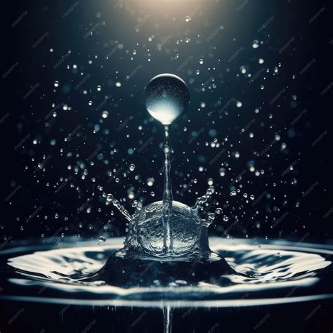 Premium AI Image | Water drop about to create ripple effect