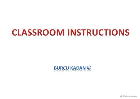 Classroom Instructions English Esl Powerpoints