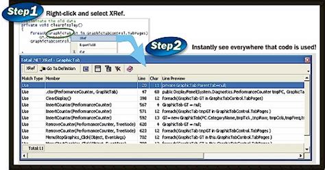 Microsoft Visual Studio NET Total NET XRef Real Time Code Cross Reference
