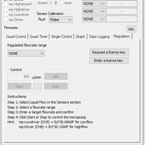 flow control regulation software bartels mikrotechnik