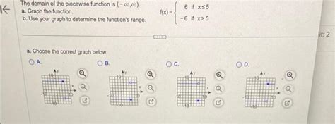 Solved The Domain Of The Piecewise Function Is A Chegg Com