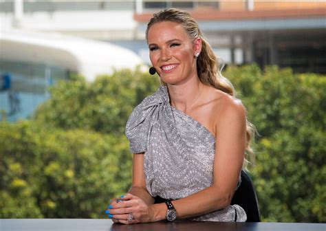 Download Caroline Wozniacki Smiling During Interview Wallpaper