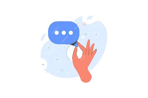 Premium Vector Hand Holding Text Bubble With Points Chat With Message
