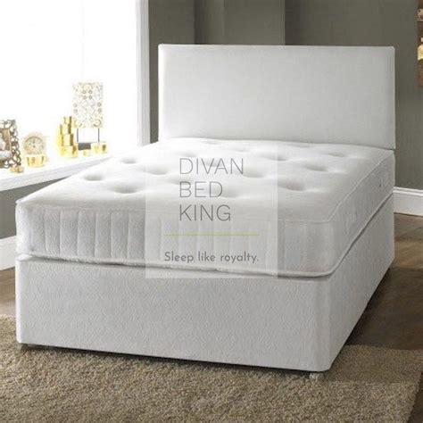 George Divan Fabric Bed With Luxury Hand Tufted Damask Mattress Option