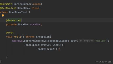 Springboot对controller方法进行测试springboot Test Controller Csdn博客