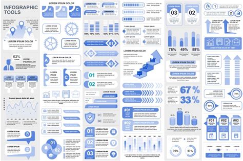 Bundle Infographic Elements Data Visualization Vector Image