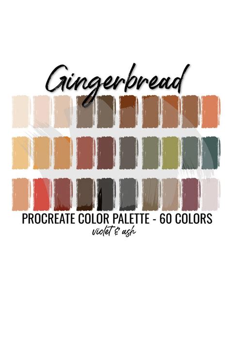 Beachy Boho Procreate Palette Color Chart Boho Procreate Etsy